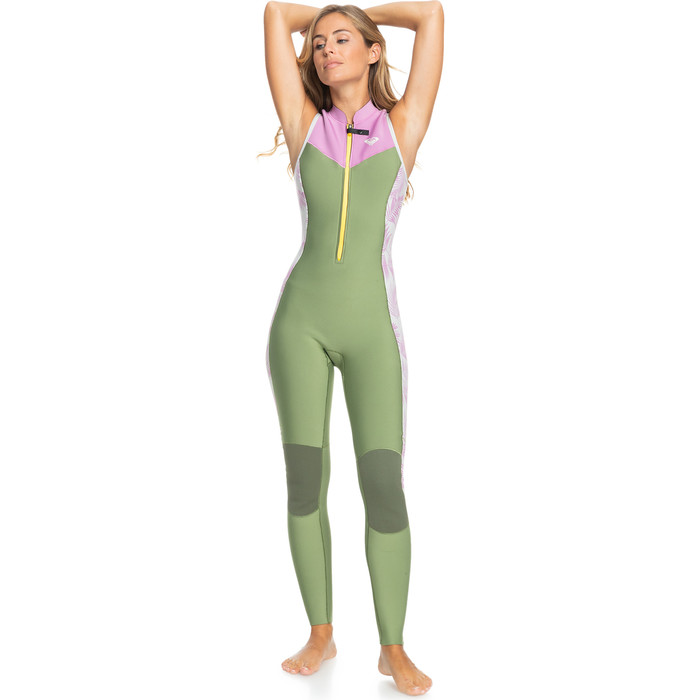 2024 Roxy Womens Rise 1 5mm Long Jane Front Zip Wetsuit ERJW703018 - Palmed Out | Wetsuit Outlet